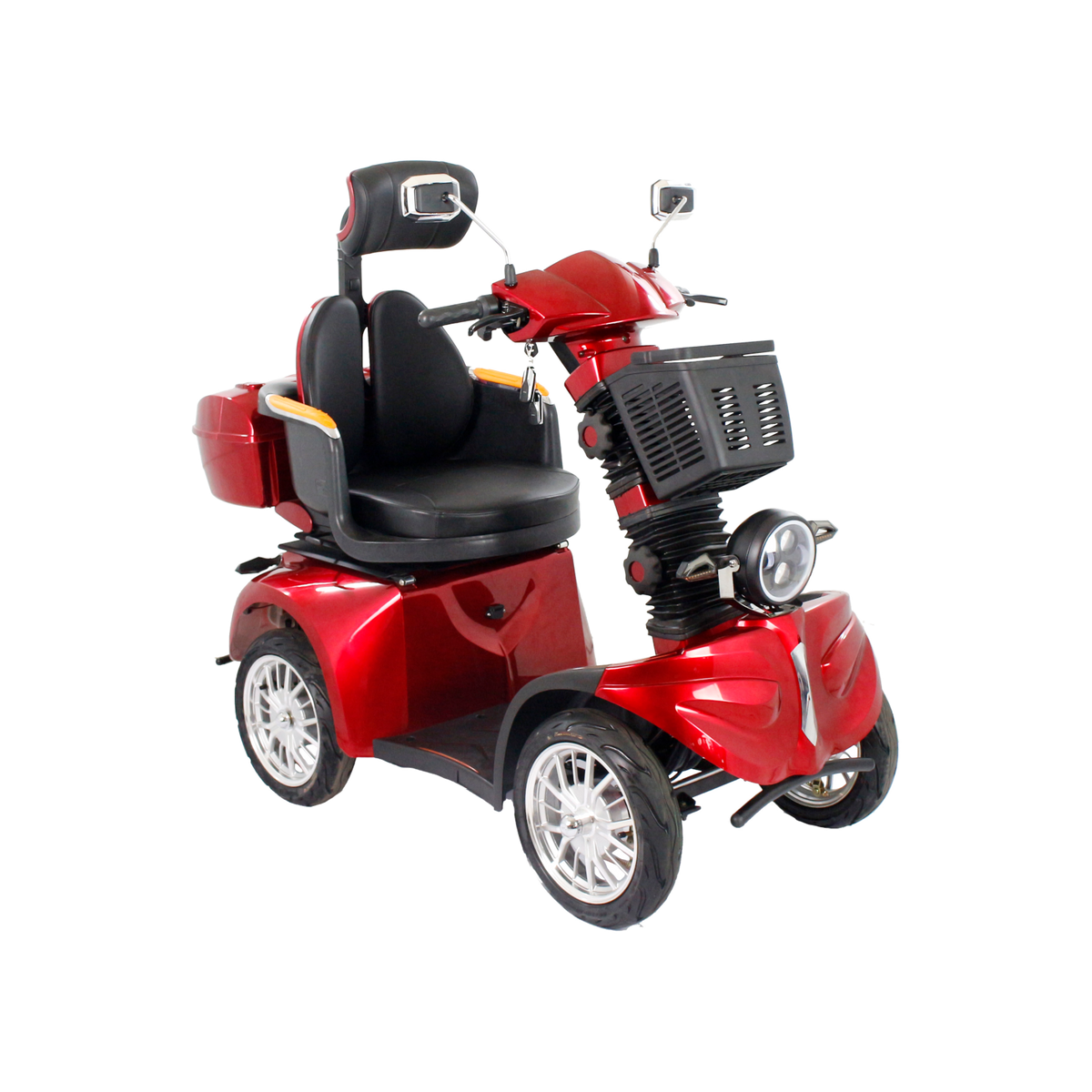 GIO Tron PRO 4-Wheeled Smart Mobility Scooter | Red | Ultra Long Range ...
