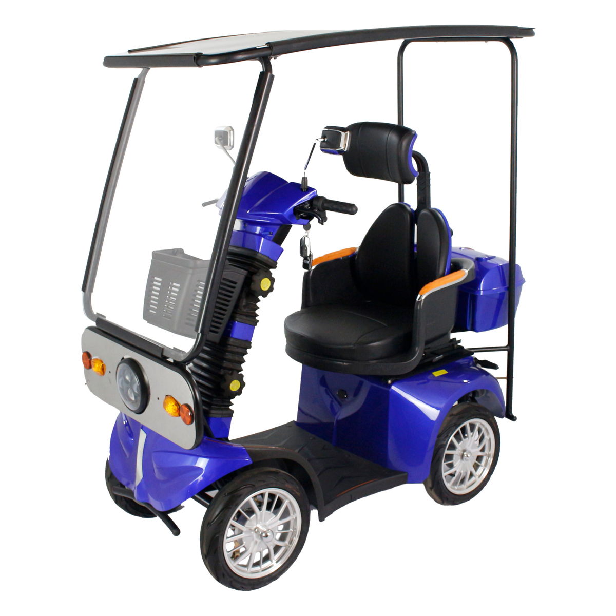 GIO Tron 4-Wheeled Smart Mobility Scooter with Roof - Blue – GIO Mobility