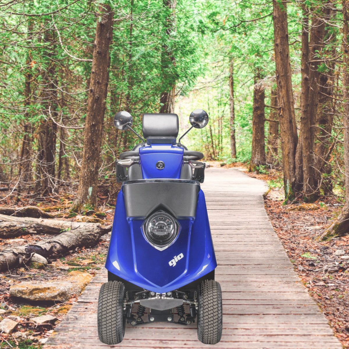 GIO Tetris 4 Wheeled Mobility Scooter - Blue – GIO Mobility